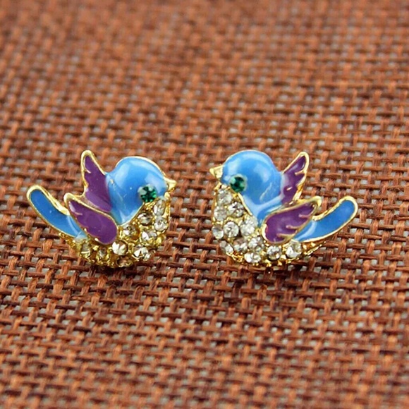 Jewelry | Firm Price Spring Blue Bird Earrings | Poshmark